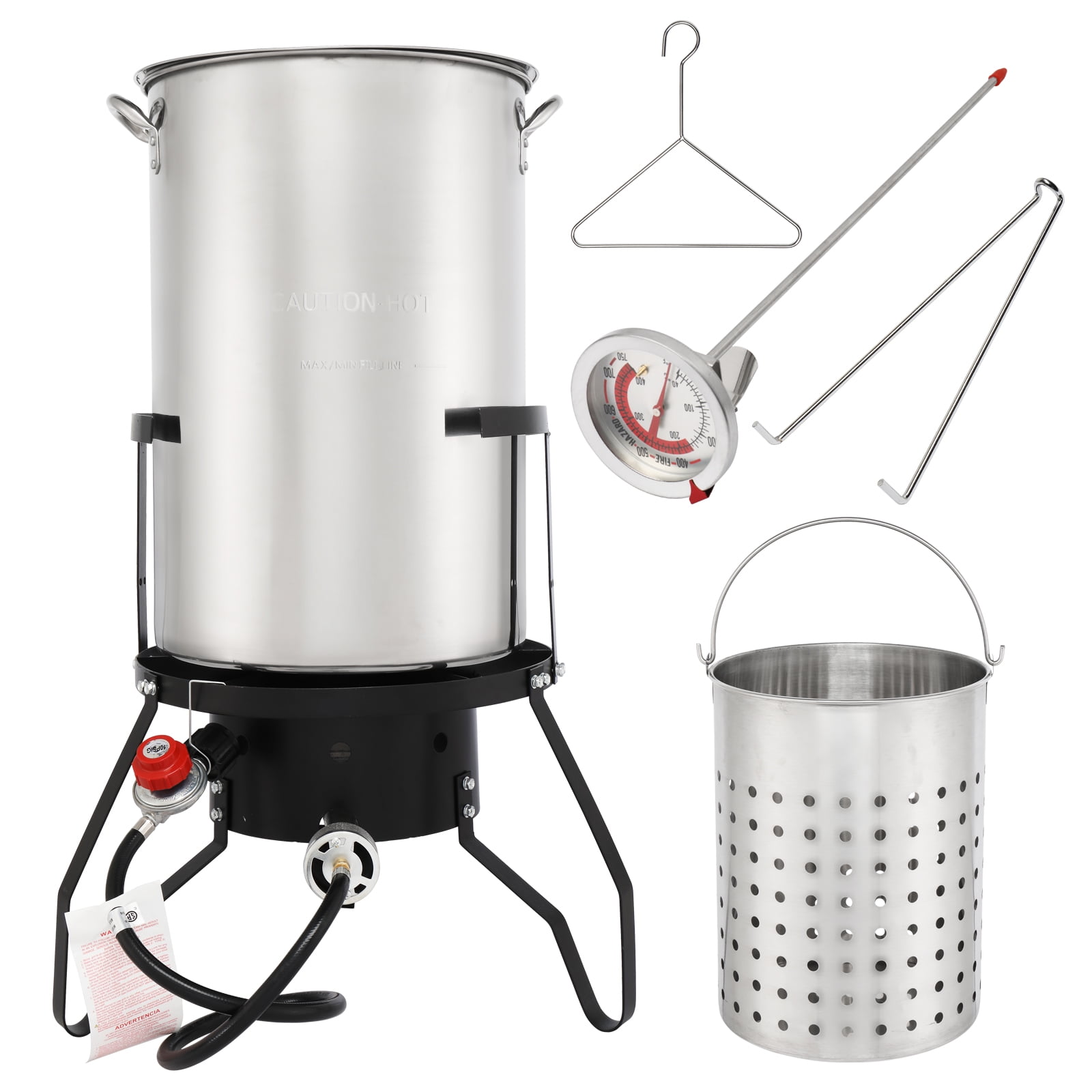 iTopRoad Stainless Steel Outdoor Deep Fry Cooker with Stand, 50qt ...