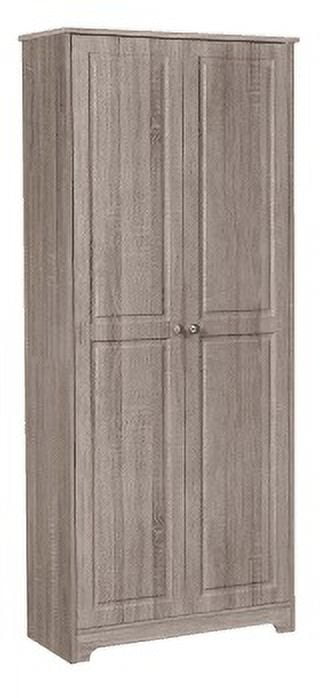 iTopRoad Wardrobe Armoire with Shelves, 2 Doors,Freestanding Closet ...
