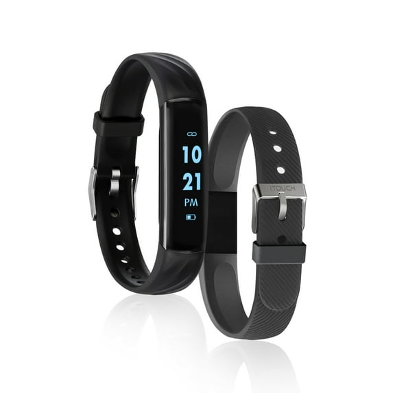 iTouch Slim Interchangeable Fitness Activity Tracker with Bonus Strap ...
