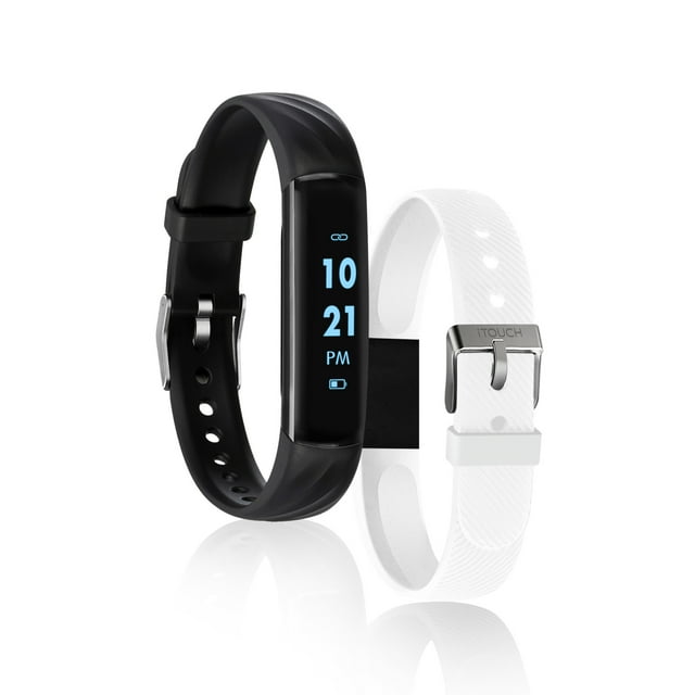 iTouch Slim Interchangeable Fitness Activity Tracker with Bonus Strap ...