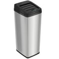 iTouchless Large 14 Gal Touchless Automatic Lid Trash Can, Stainless ...