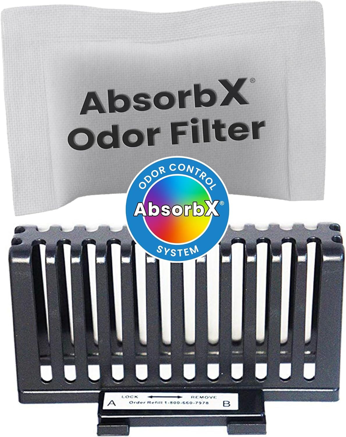 iTouchless AbsorbX Odor Filter and Compartment Replacement; Compatible ...