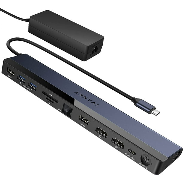 iVANKY EdgeDock 1 USB C Laptop Docking Station with 100W Power Adapter ...