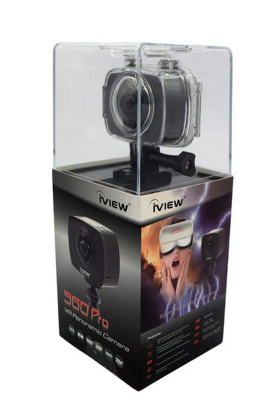 iView 360 ° Pro Dual Lens VR Panoramic Action Camera, Black with ...