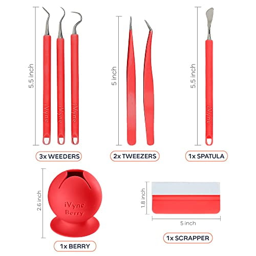 iVyne (8pcs) Premium Vinyl Weeding Tool Kit & Weeding Scrap Collector ...