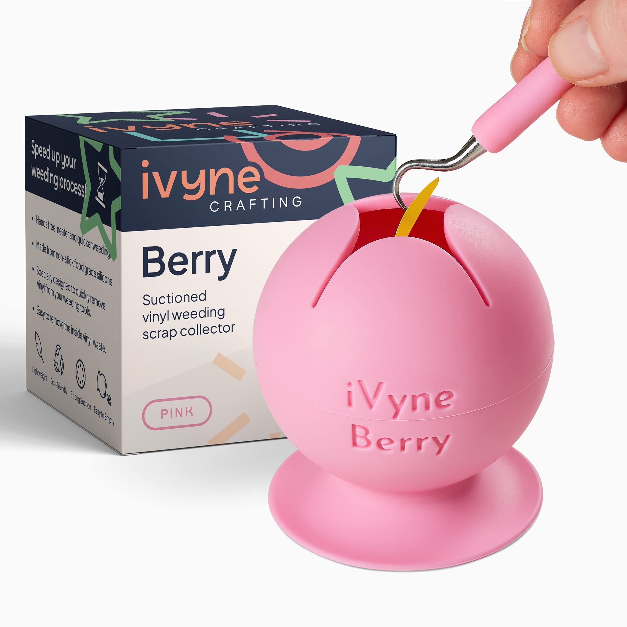 iVyne Berry Suctioned Vinyl Weeding Scrap Collector & Holder for ...