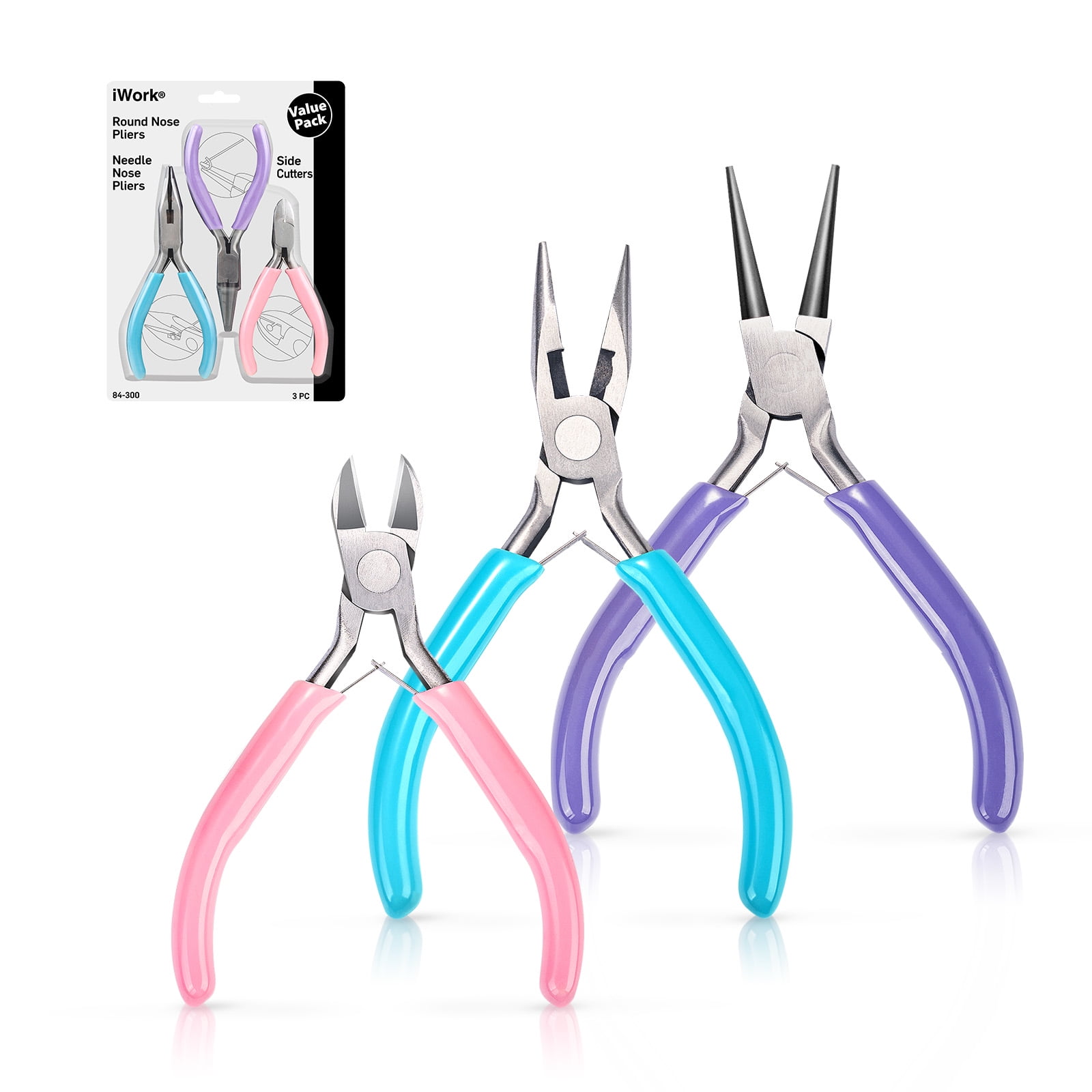 iWork 3pc Pliers Set DIY Jewelry Tool Nose Pliers Craft Making Pliers ...
