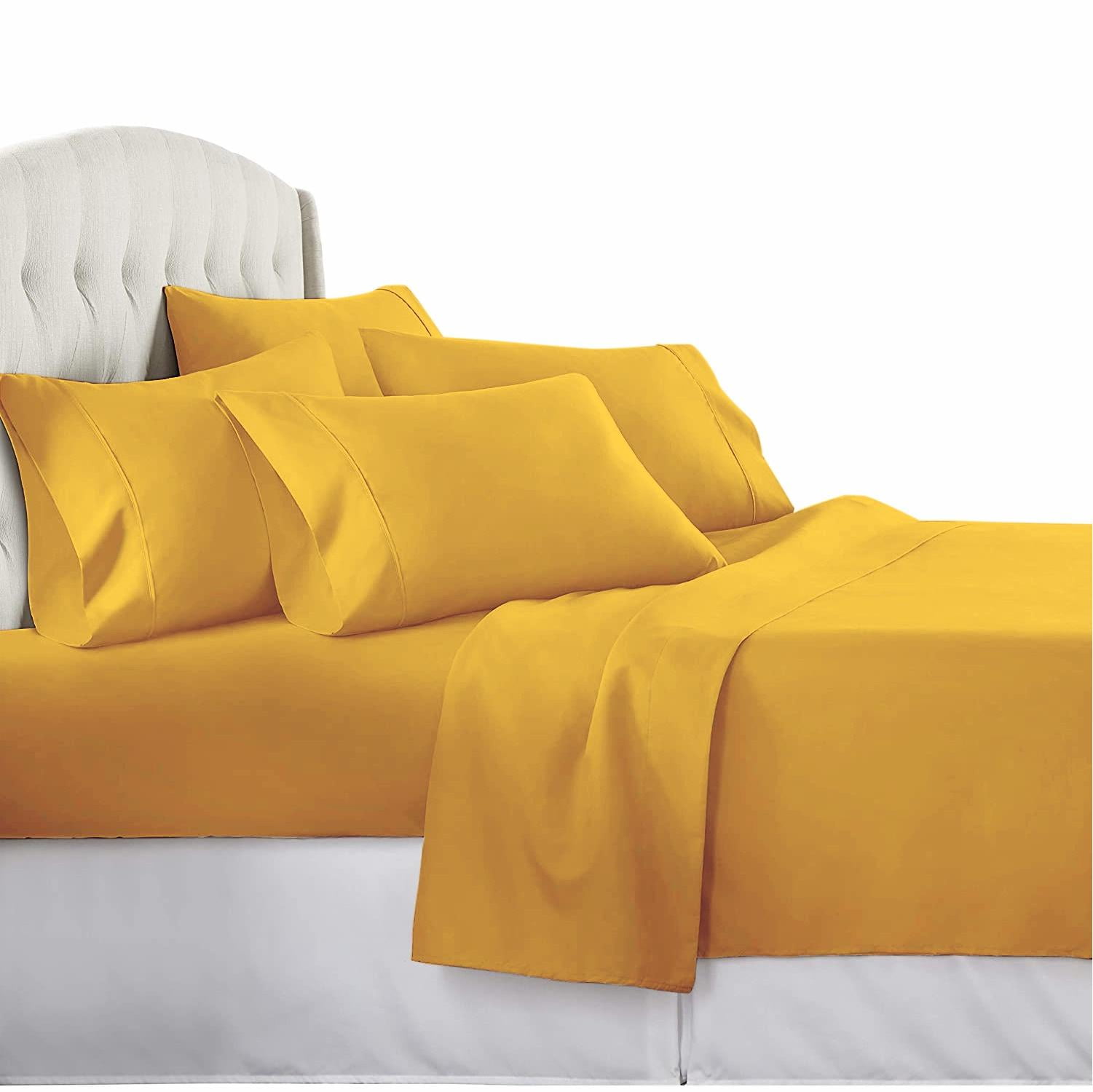 iXM Pro Bed Sheet Set 6 Pieces Pure Cotton Fabric – 1 Flat Sheet, 1 ...