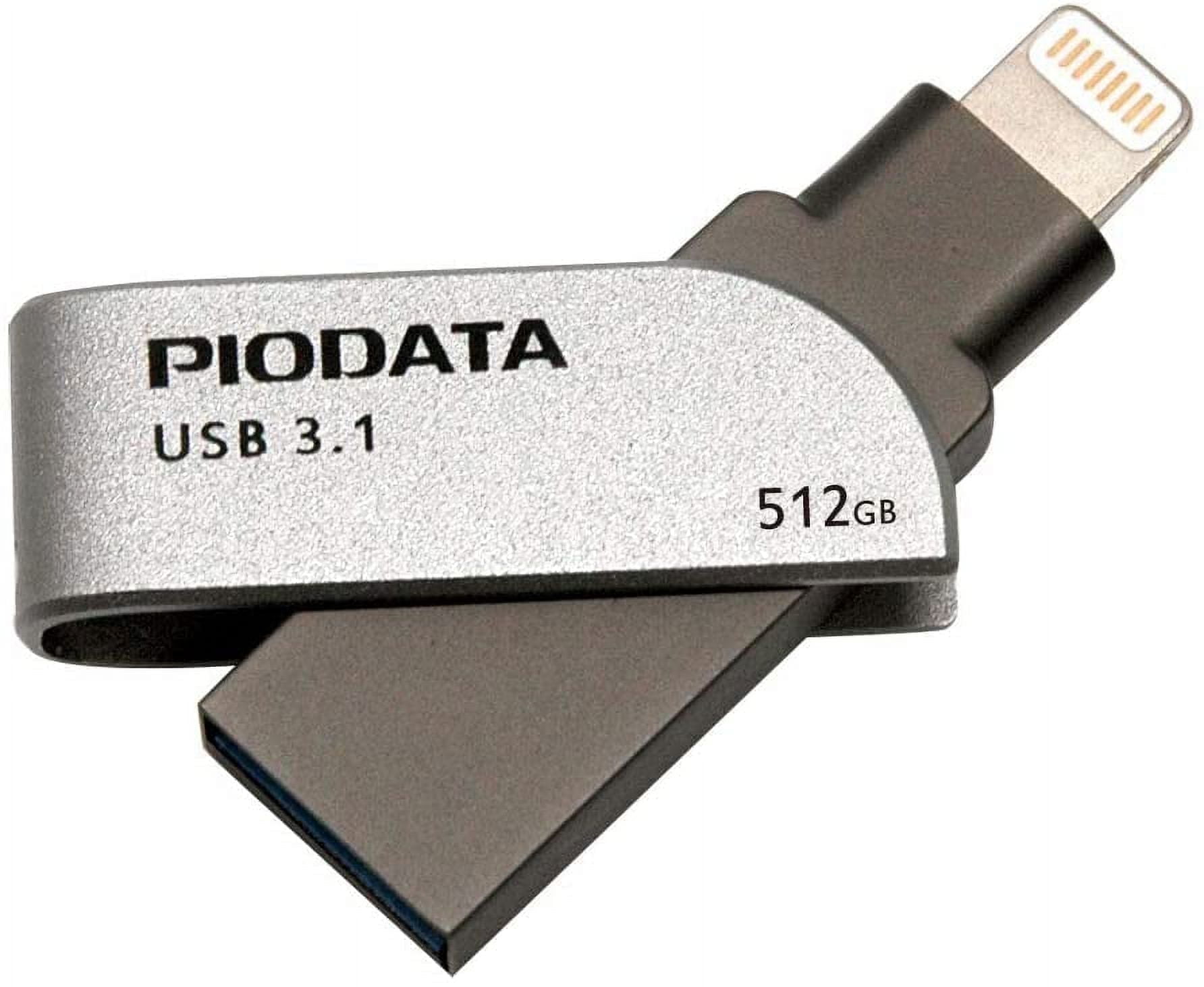 PioData iXflash 512GB Lightning and USB Type A Flash Drive for iPhone ...