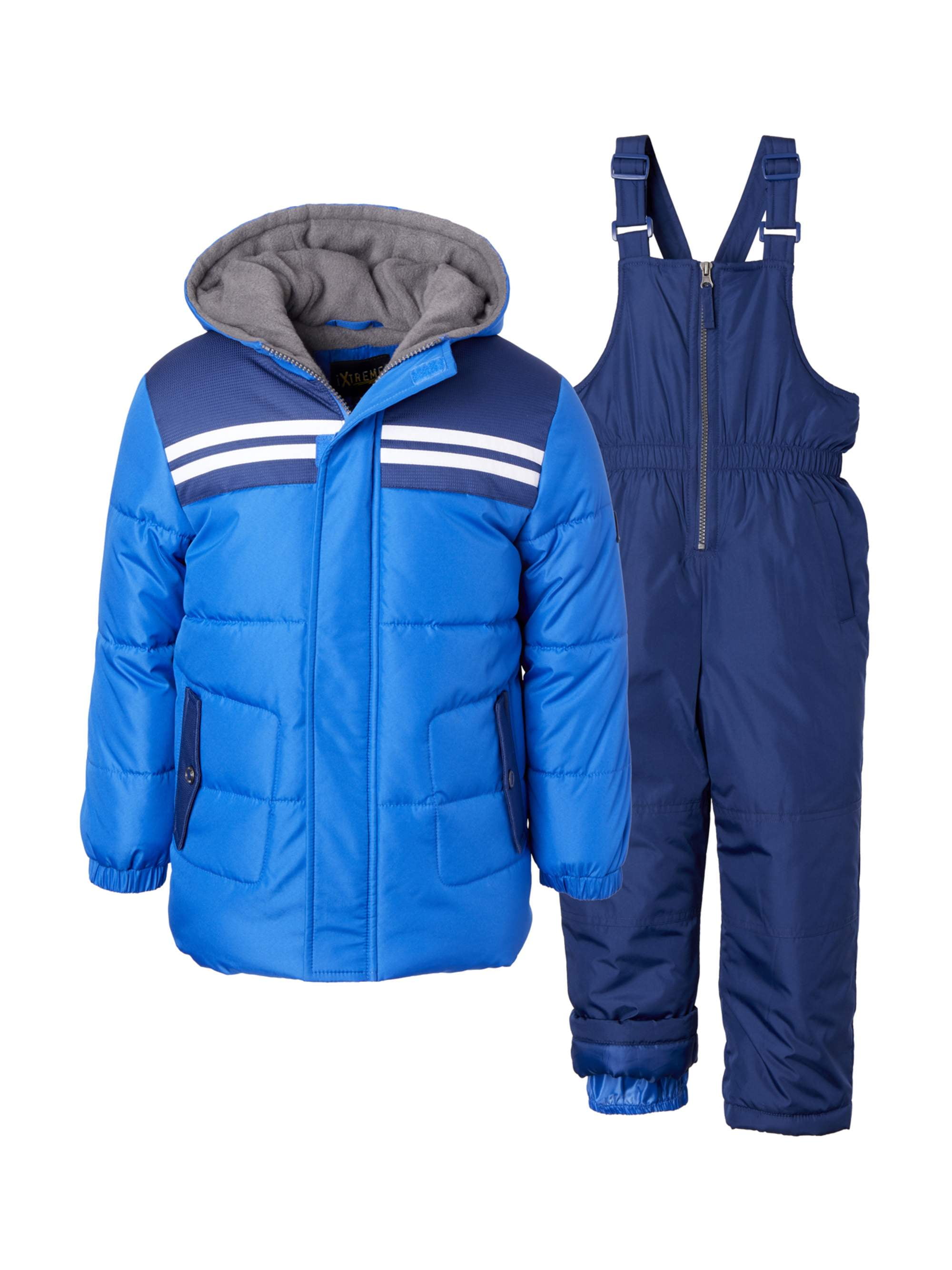 iXtreme Baby Toddler Boy Double Stripe Winter Jacket Coat & Snow Bib ...
