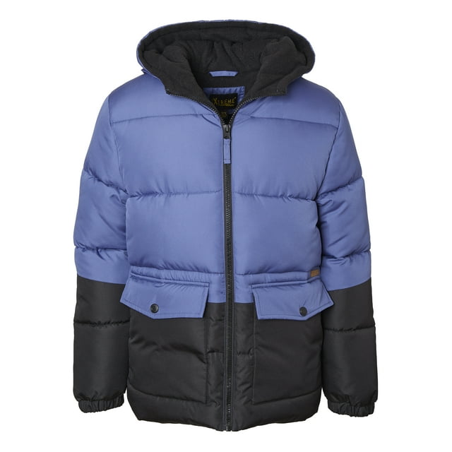iXtreme Boys Hooded Colorblock Puffer Winter Coat, Sizes 8-18 - Walmart.com