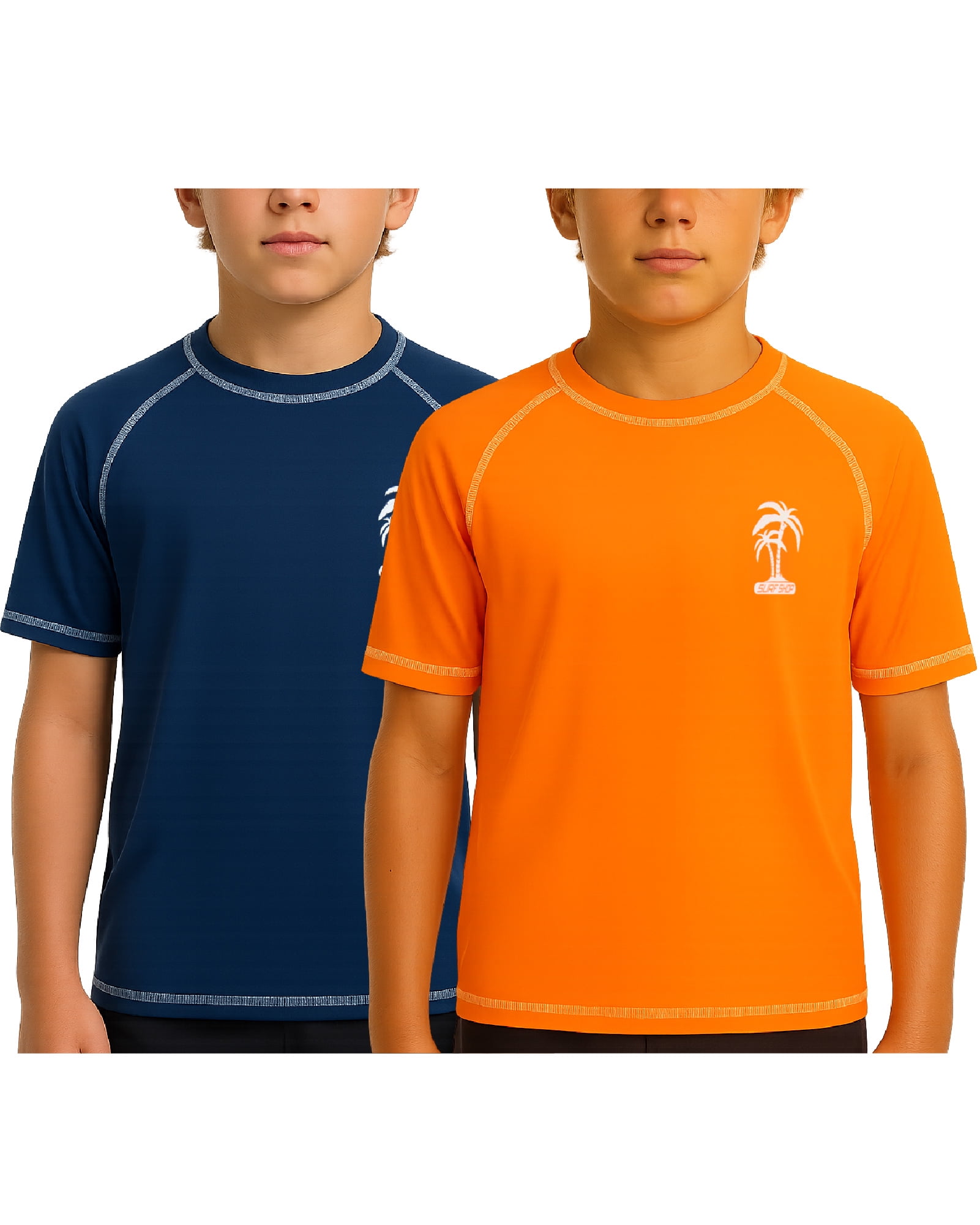 iXtreme Boys' Long Sleeve Rash Guard Kids Swimsuit - 2 Pack UPF 50 ...