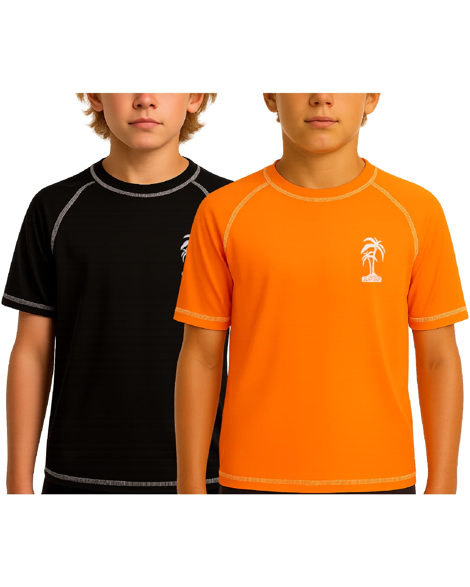 iXtreme Boys' 2 Pack UPF 50+ Quick Dry Rash Guard Swim Shirt for Sun ...