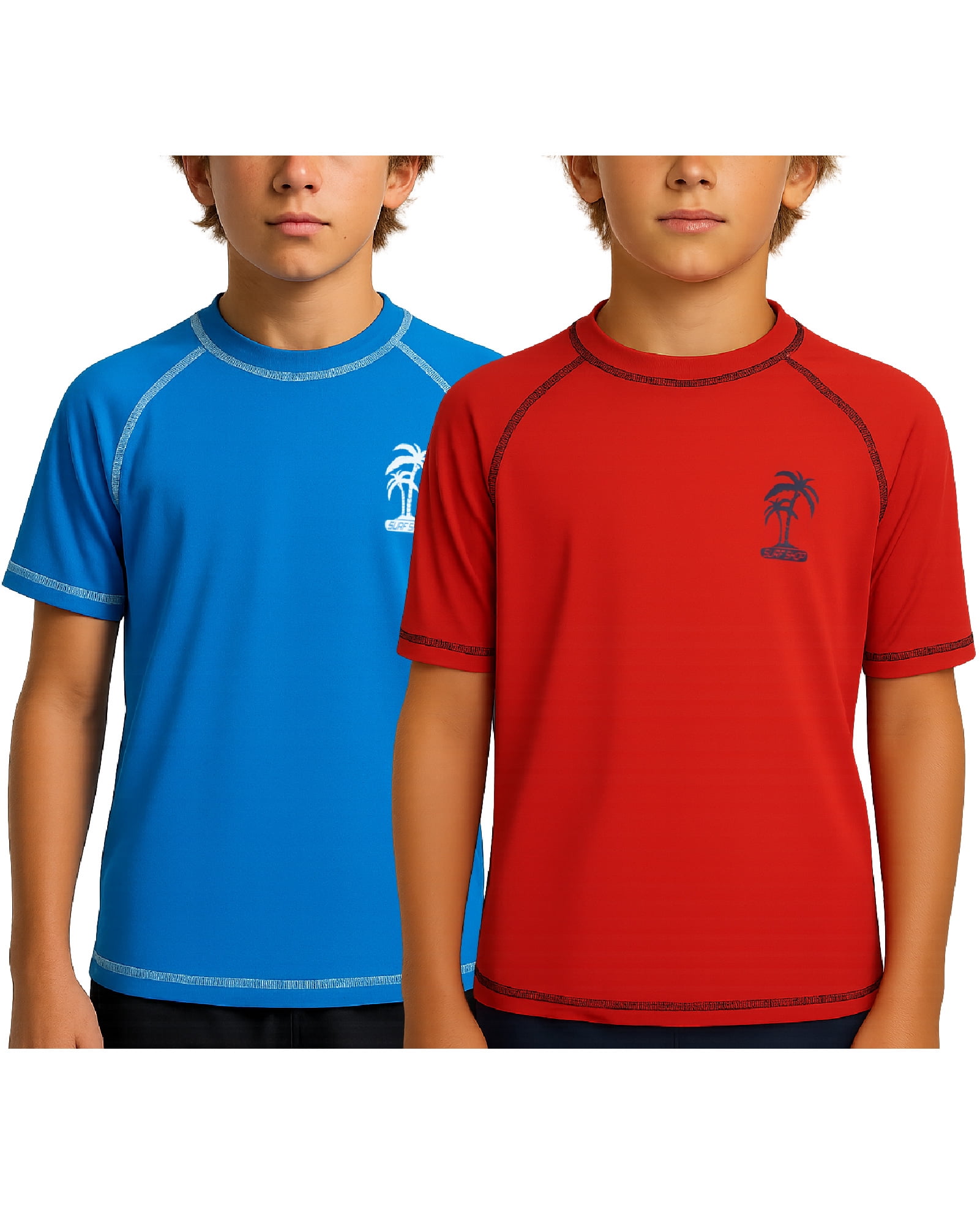 iXtreme Boys' Rash Guard – 2 Pack UPF 50+ Quick Dry Sun and Sand ...