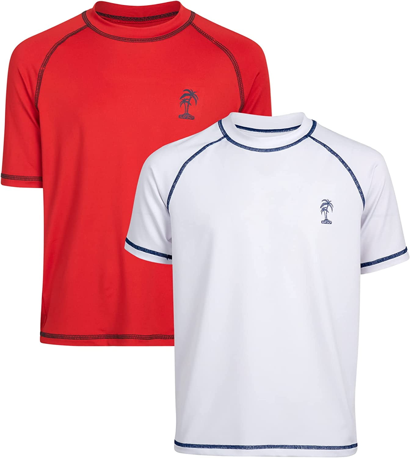 iXtreme Boys' 2 Pack UPF 50+ Quick Dry Rash Guard Swim Shirt - Sun and ...