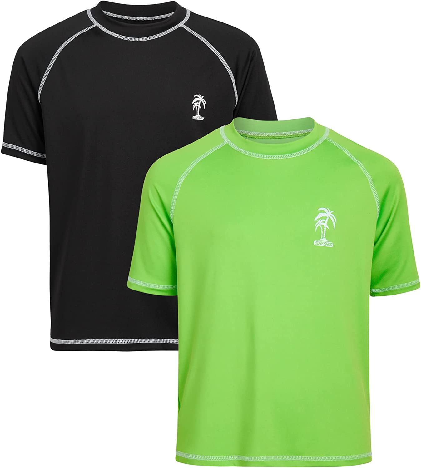 iXtreme Boys' 2 Pack UPF 50+ Quick Dry Rash Guard Swim Shirt for Sun ...