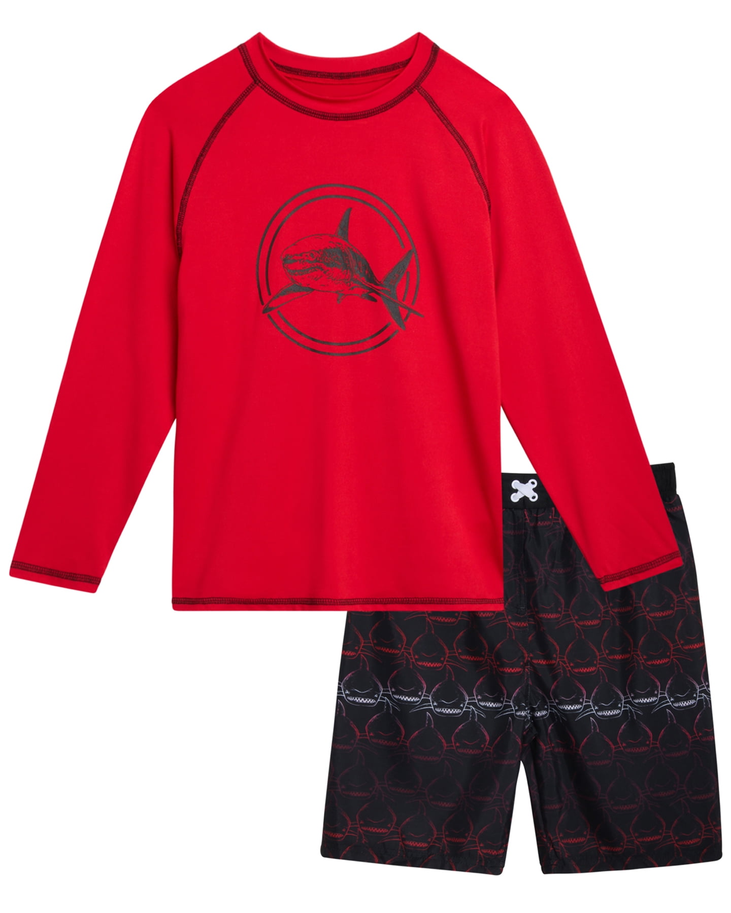 iXtreme Boys' Rash Guard Set - 2 Piece Long Sleeve Swim Shirt and Swim ...