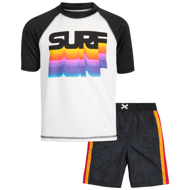 iXtreme Boys' Rashguard Set - UPF 50+ 2-Piece Snug Fit Swim Shirt and ...