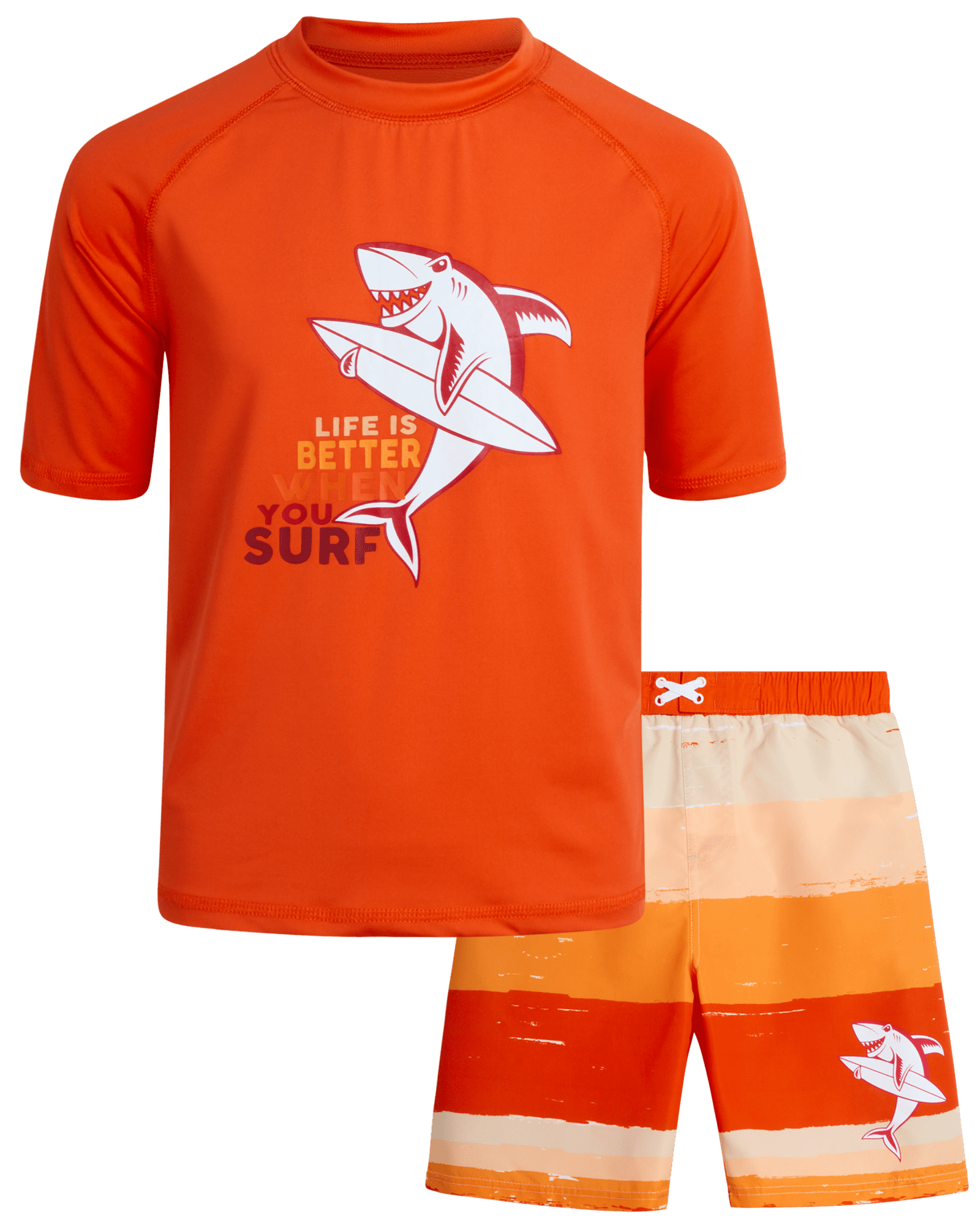 iXtreme Boys' Rashguard Set - UPF 50+ 2-Piece Snug Fit Swim Shirt and ...
