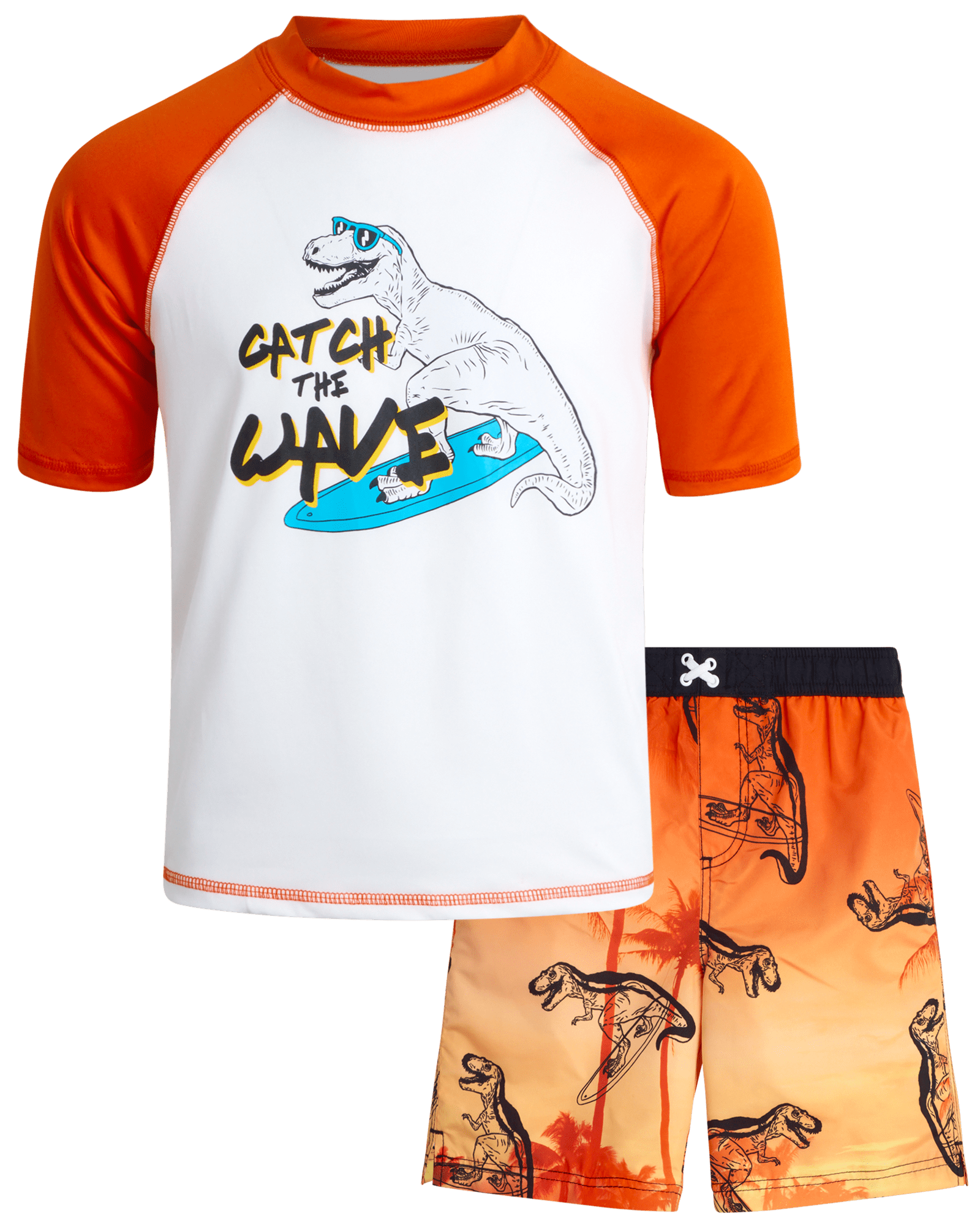 iXtreme Boys' Rashguard Set - UPF 50+ 2-Piece Snug Fit Swim Shirt and ...