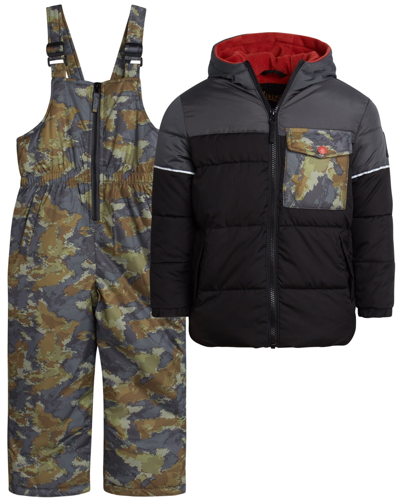 iXtreme Boys Snowsuit Set - 2 Piece Insulated Ski Jacket and Overall ...
