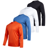 iXtreme Men's 4 Pack Long Sleeve Dry-Fit Performance Athletic T-Shirts ...