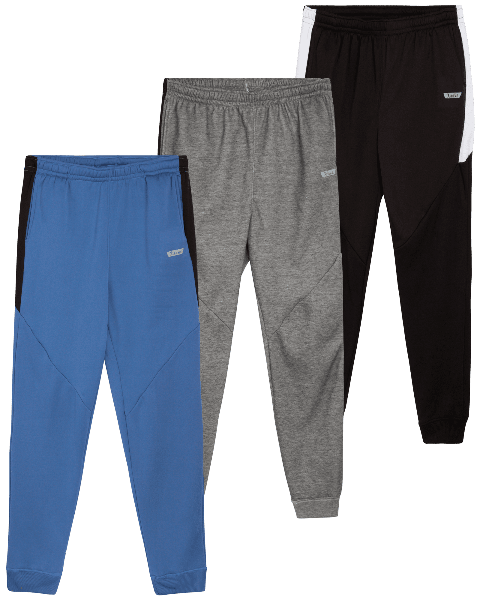 iXtreme Men's 3 Pack Lightweight Fleece Jogger Sweatpants, Active Wear ...
