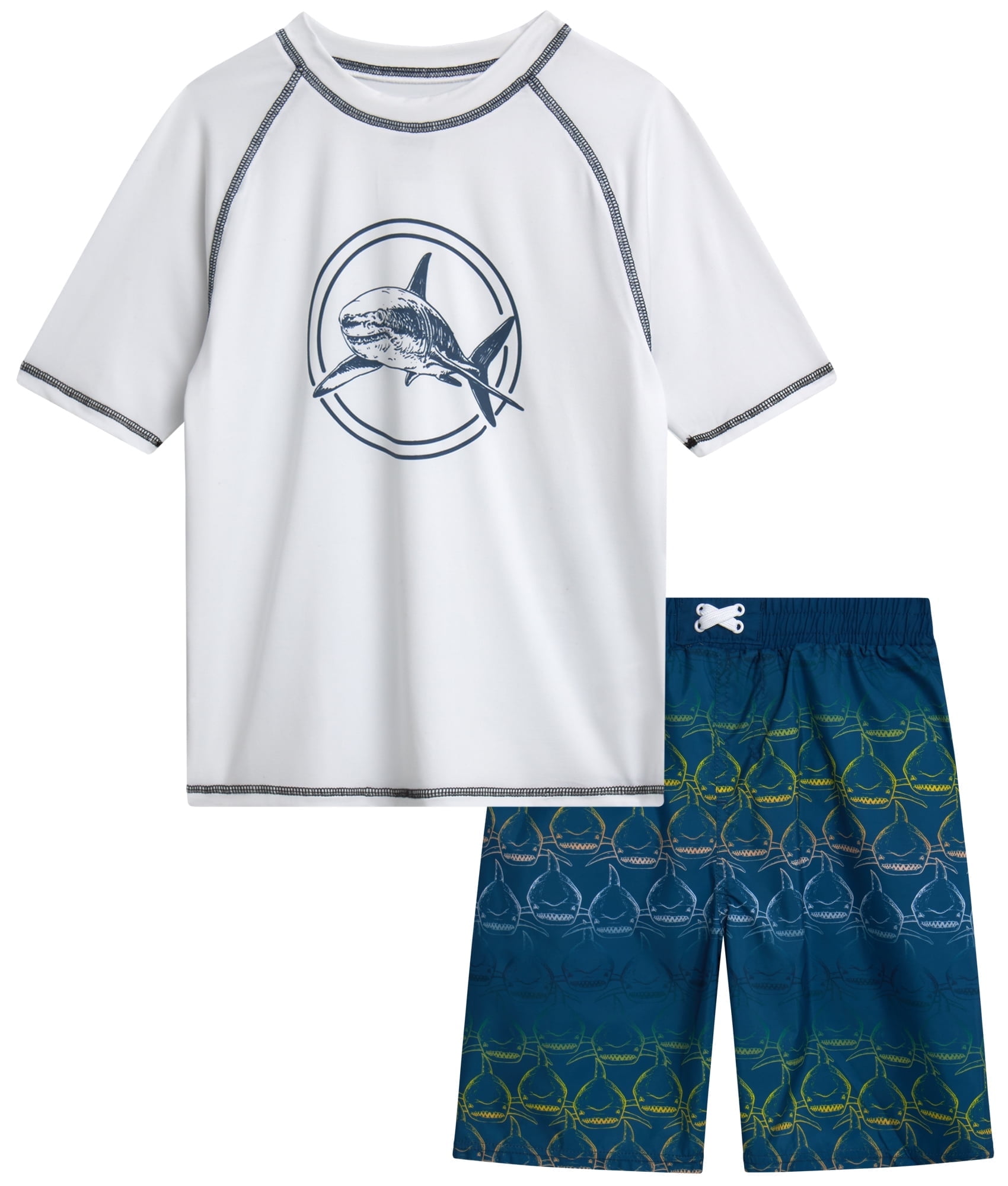 iXtreme Boys Rash Guard Set - 2 Piece UPF50+ Quick Dry Short Sleeve ...