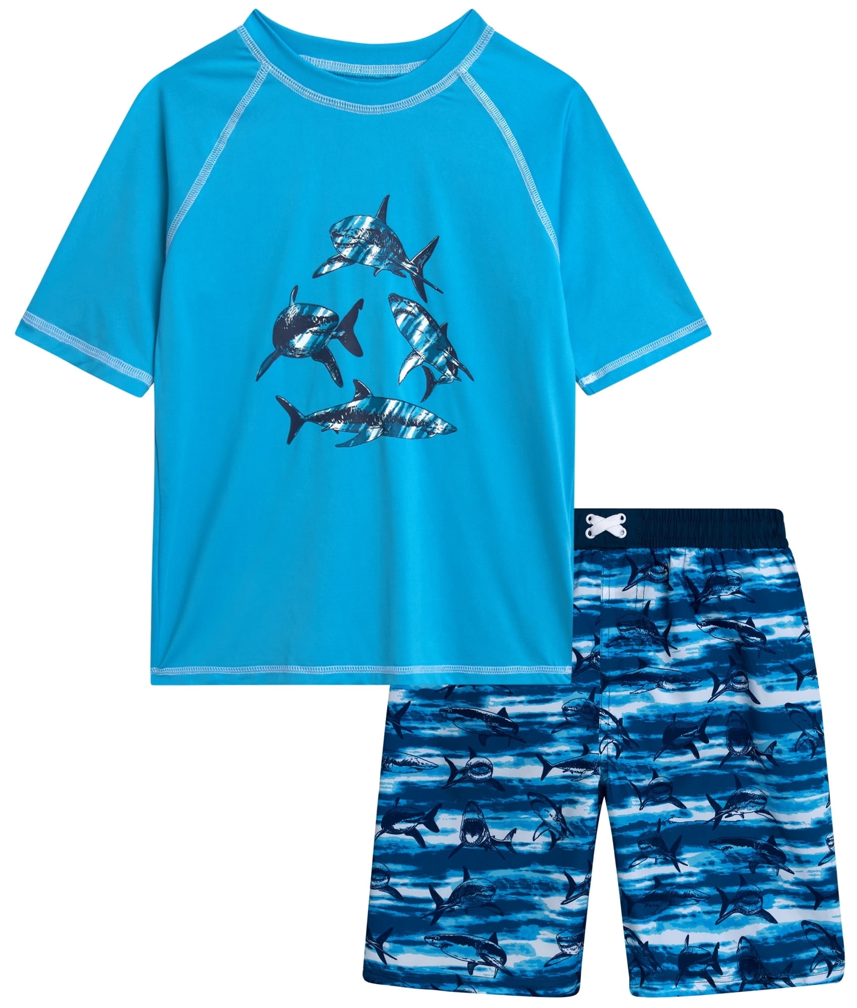 iXtreme Boys Rash Guard Set - 2 Piece UPF50+ Quick Dry Short Sleeve ...