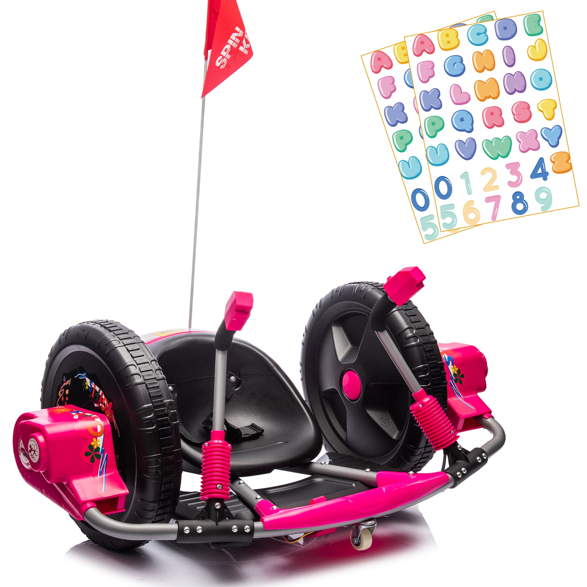 iYofe 12V Kids Electric Go Kart for Ages 6+, Battery Powered 360° Drift ...