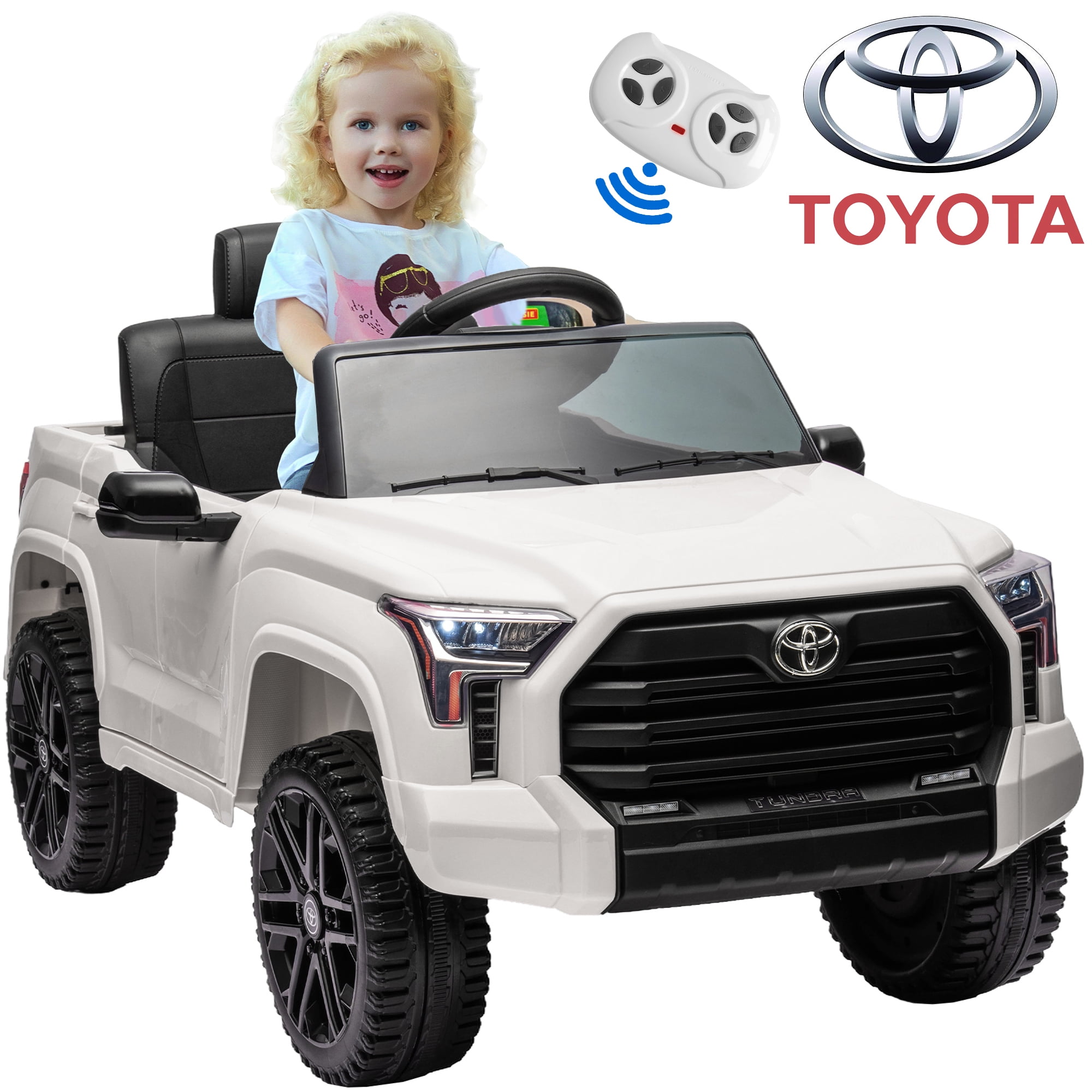 iYofe Ride On Cars, 12V Licensed Toyota Tundra Pickup Battery Powered ...