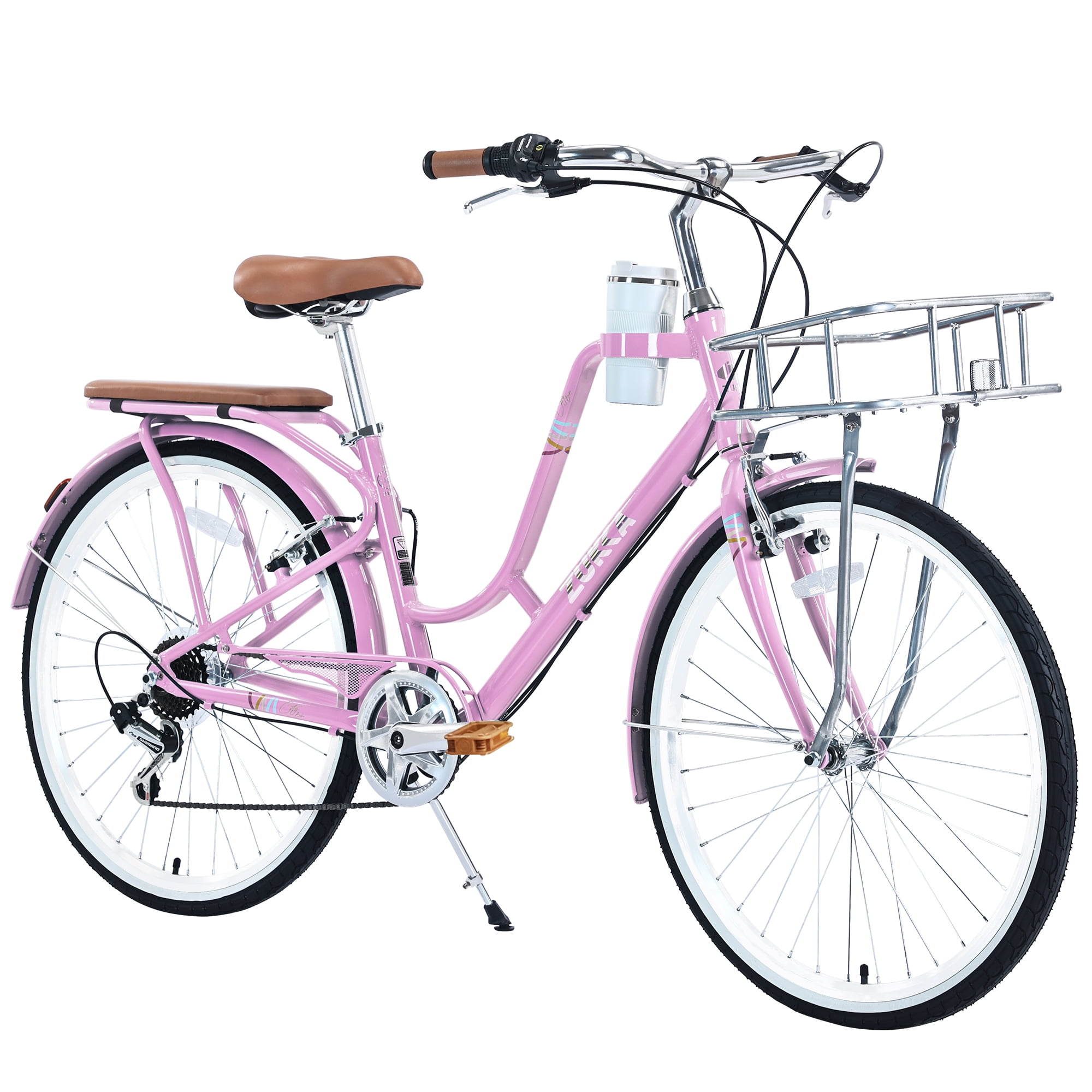 iYofe Womens Cruiser Bike 26 inch Womens Bike City Bike for Ladies with ...