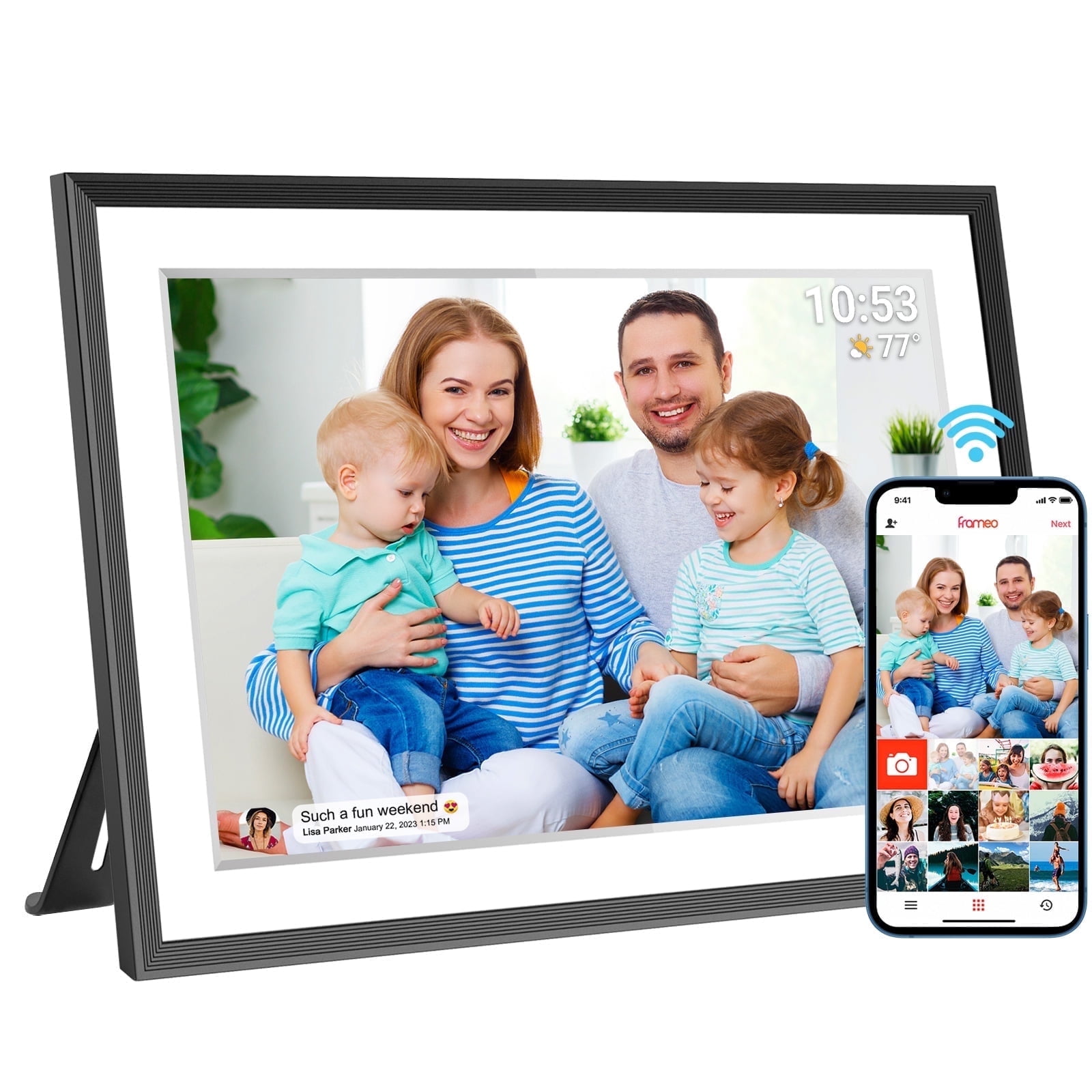 iYooker 10.1 inch FRAMEO Wifi Digital Picture Frame, 32GB IPS Smart ...