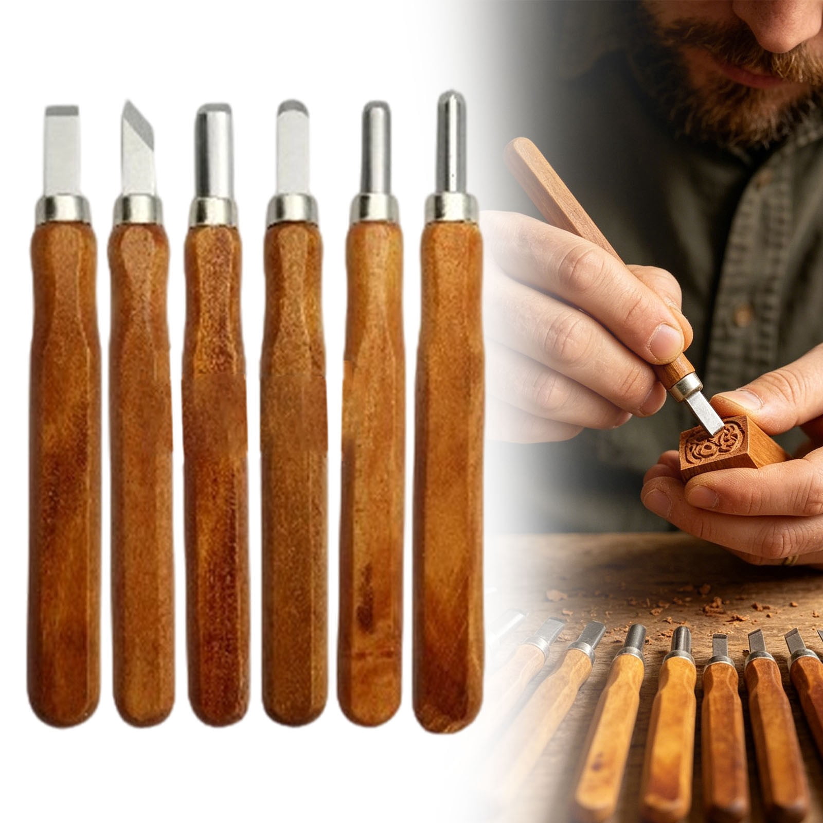 iZHH Wood Carving Tools Kit 3/6/8/10/12 PCS Whittling Set, Ergonomic ...