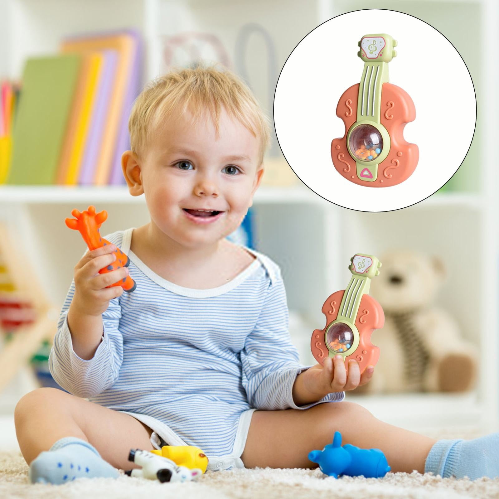 iZZZHH 2-in-1 Early Education Music Toy: Teether Rattle That Doubles as ...