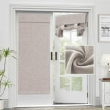 iZZZHH Linen Textured French Door Curtains - Privacy Blinds for Kitchen ...