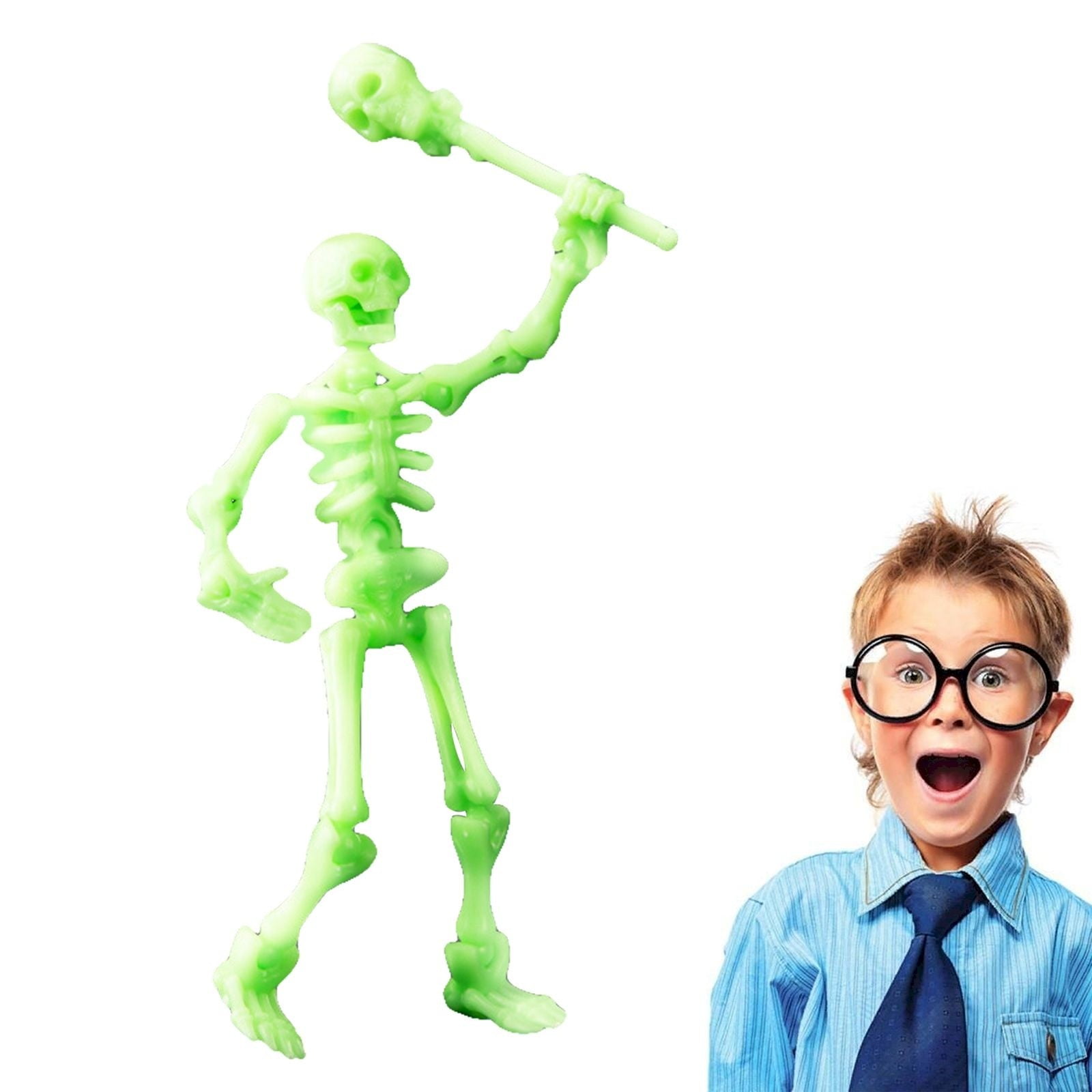 iZZZHH Movable Joint Skeleton Action Figures - Perfect for Halloween ...