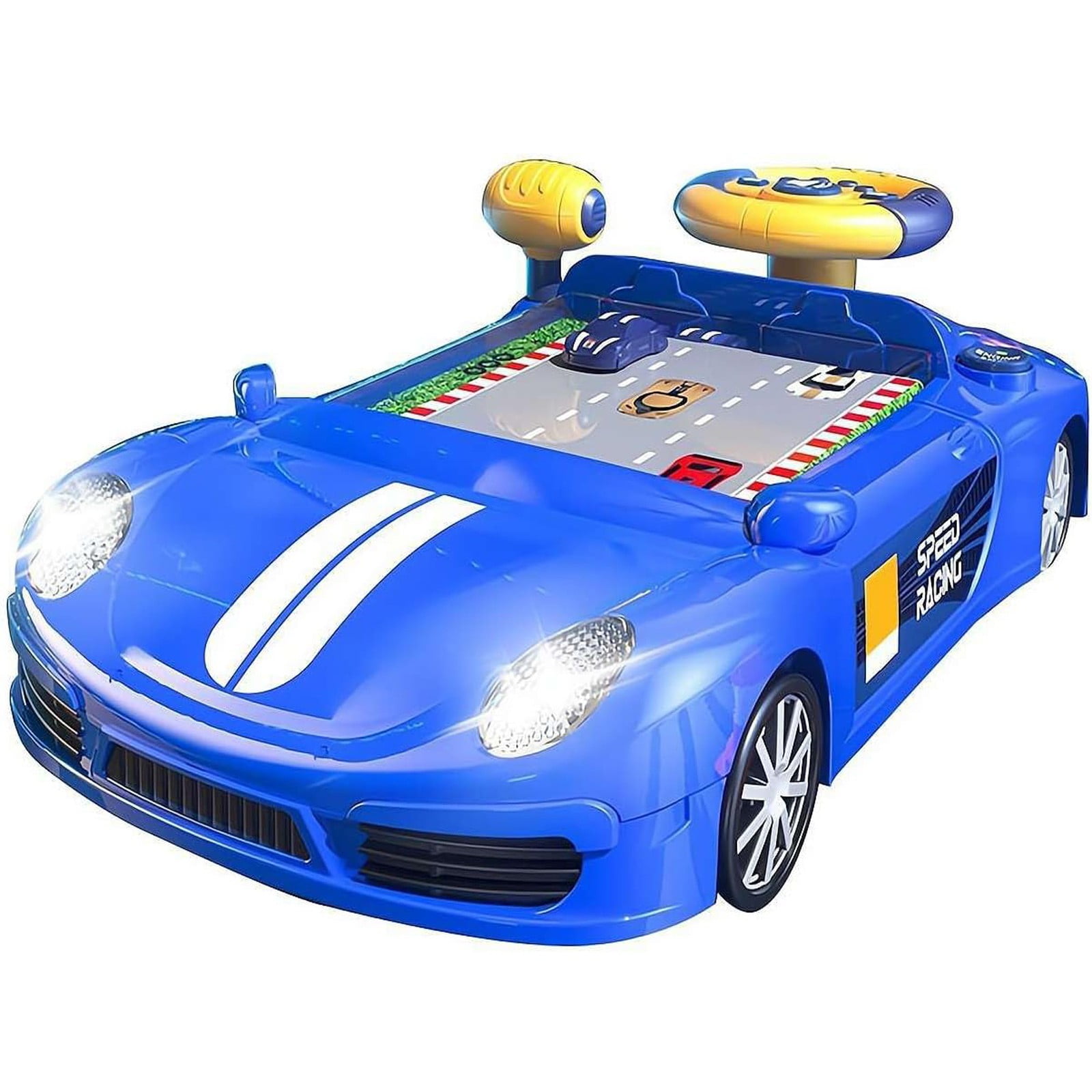 iZZZHH Musical Steering Wheel Toy for Toddlers - Interactive Driving ...