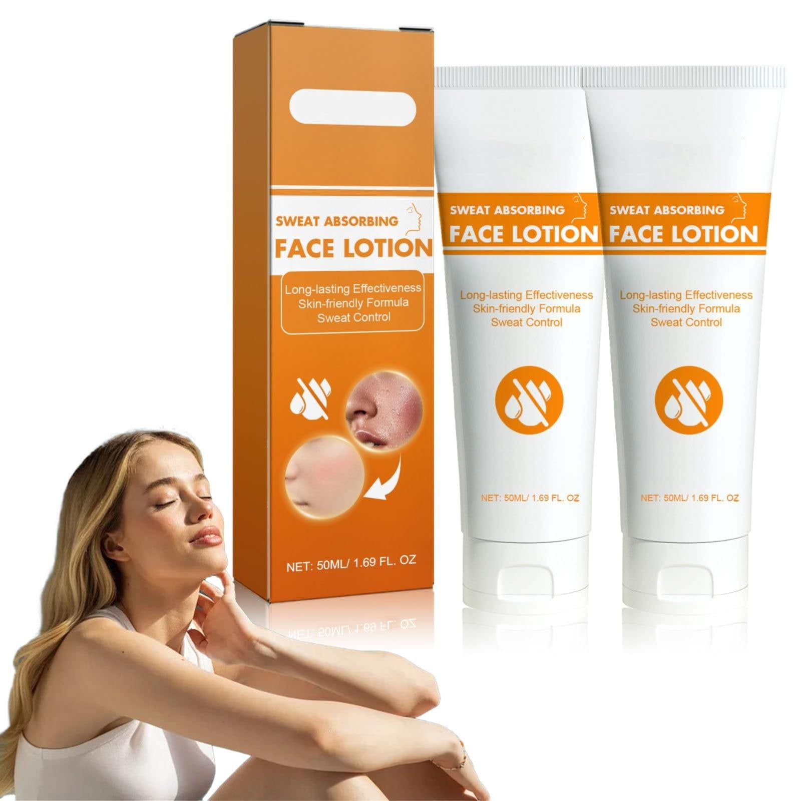 iZZZHH Sweat Absorbing Face Lotion, Lightweight Sweat for Sweaty Hands ...