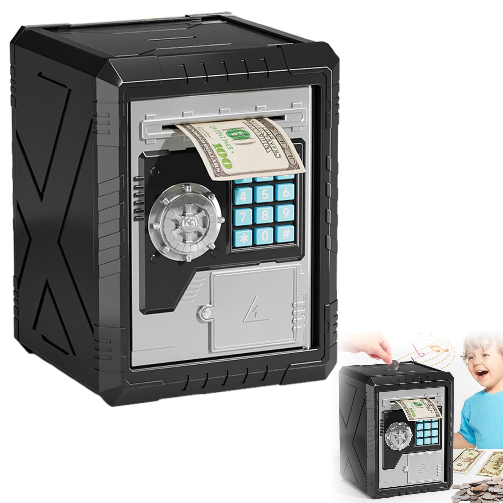 iZZZHH USB Rechargeable Electronic Savings Bank with Password ...