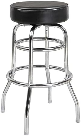 iagdu Commercial Double Ring Barstool with Black Swivel Seat - Walmart.com