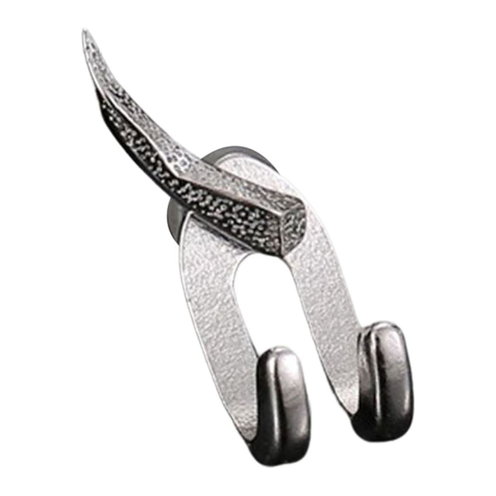 iaksohdu Ear Studs Punk Hip Hop Detachable 2-Claw Hook Personality Gift ...