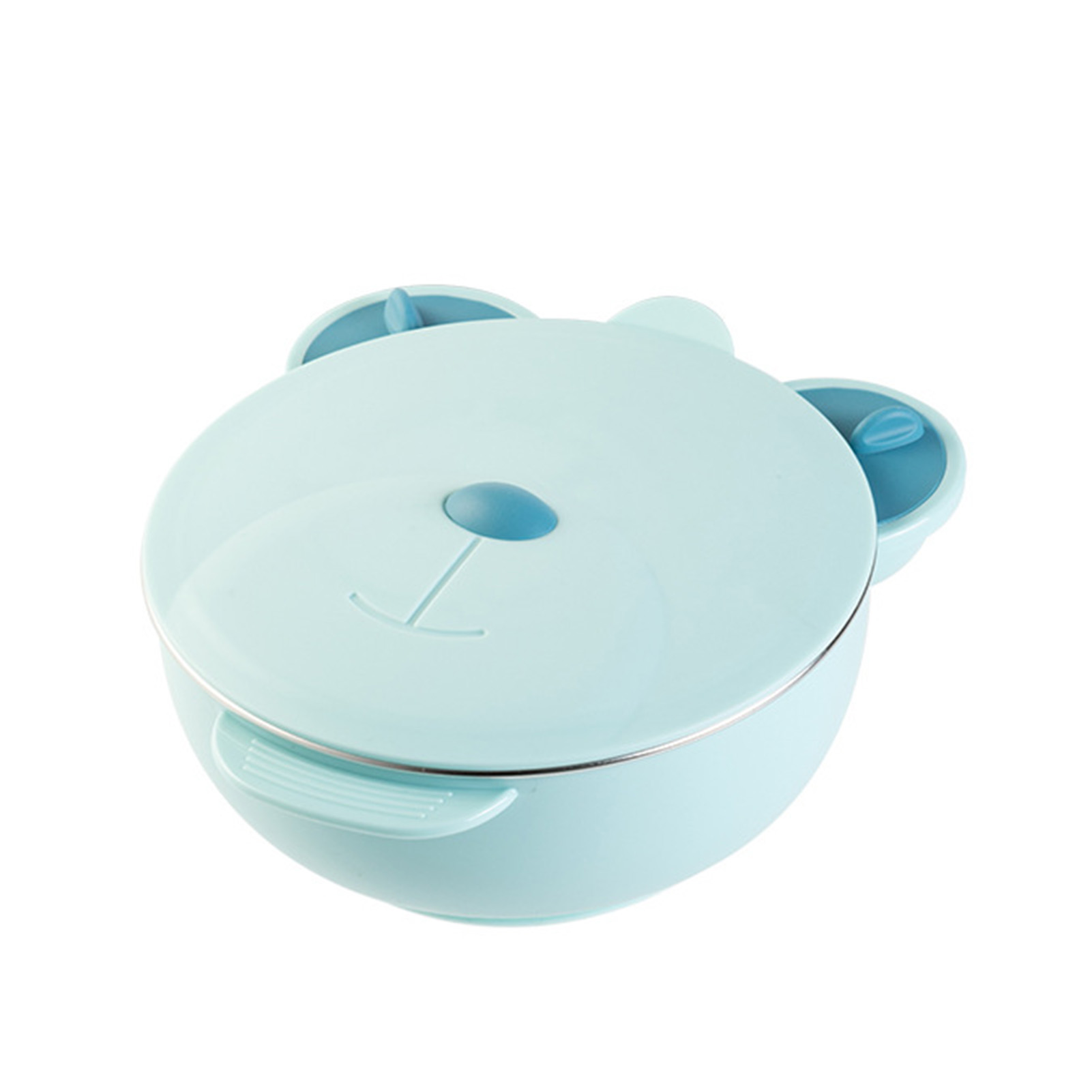iaksohdu Kids Bowl with Cover Anti-scald Reusable Stainless Steel ...