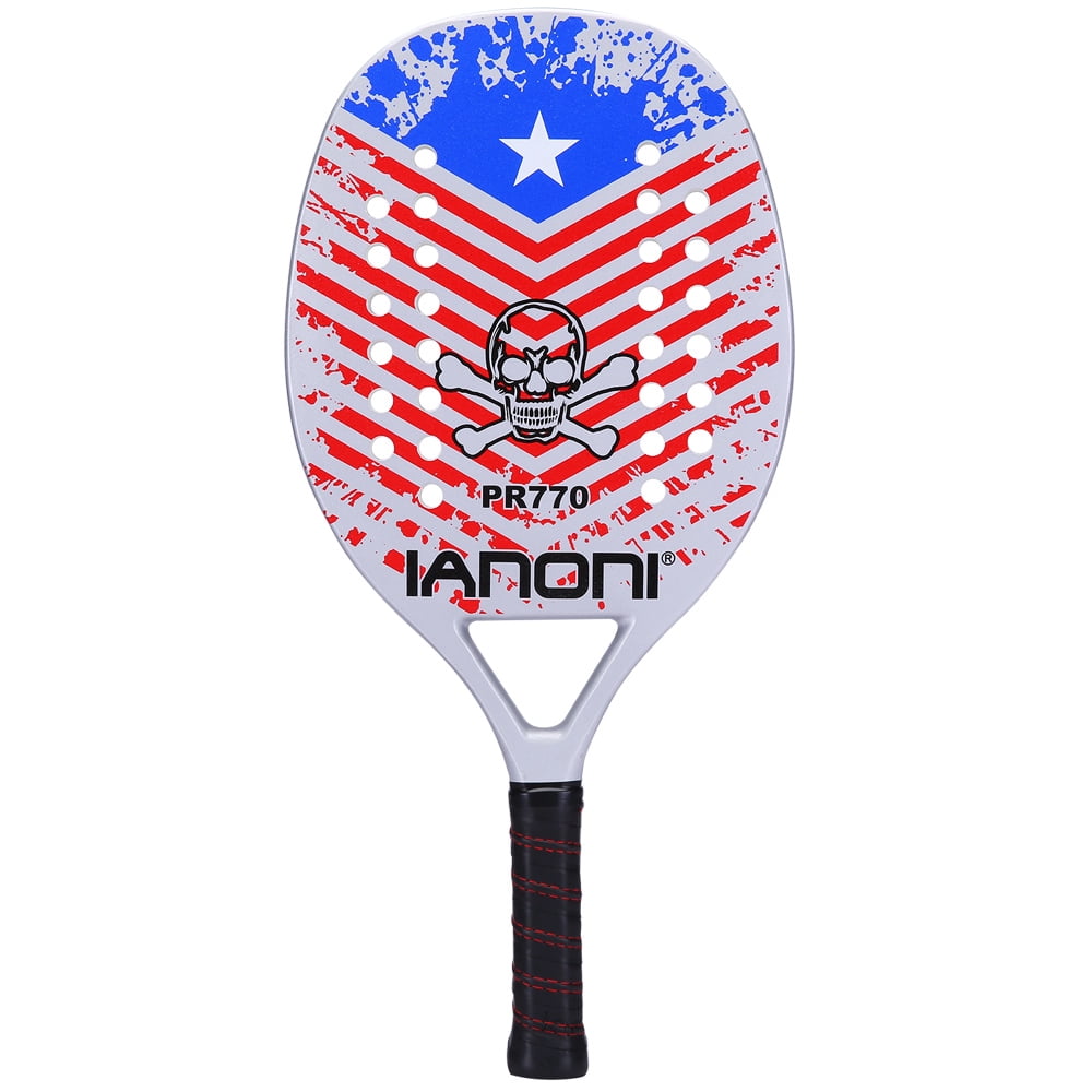 ianoni Beach Tennis Racket,Carbon Fiber Grit Face with EVA Memory Foam ...