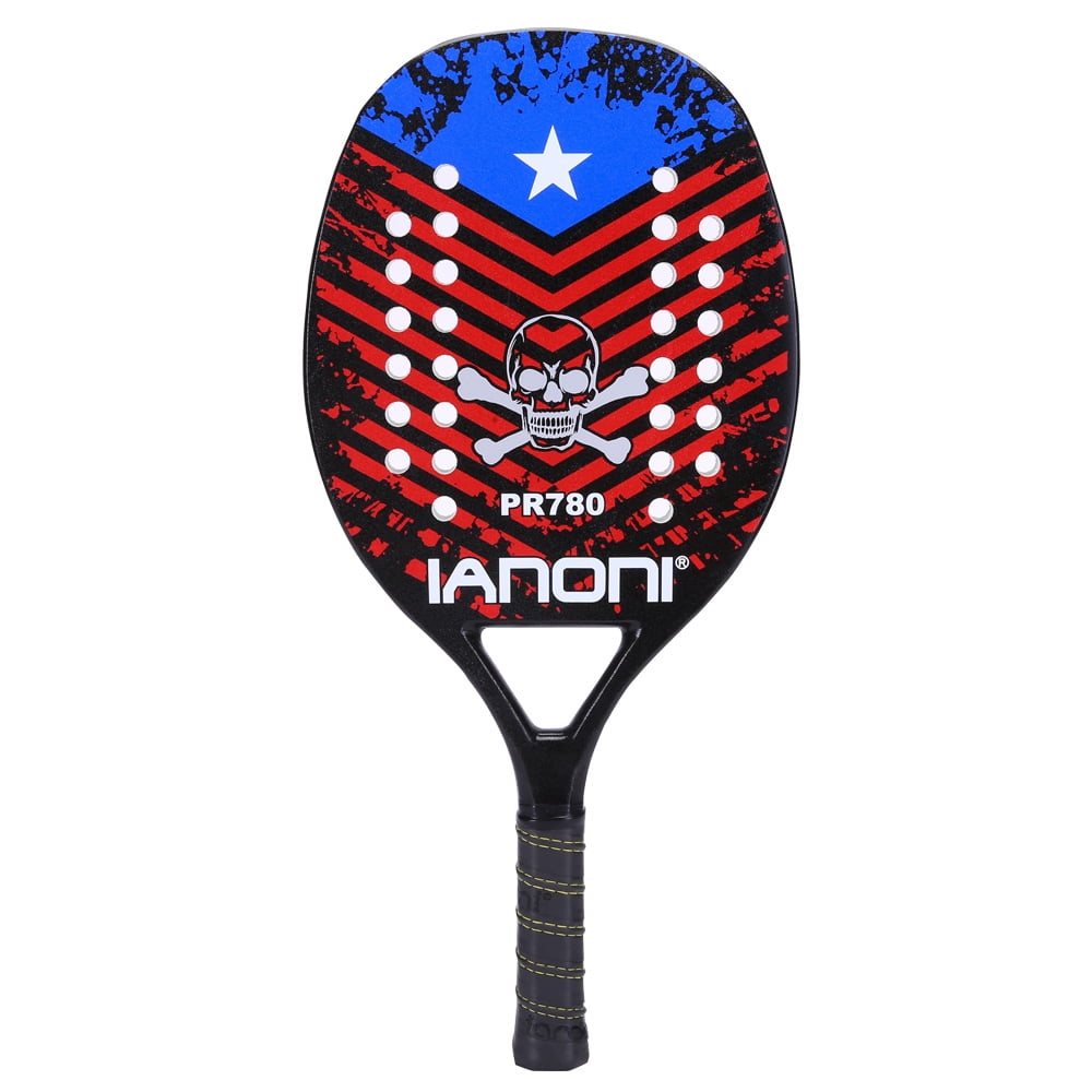 ianoni Beach Tennis Racket,Carbon Fiber Grit Face with EVA Memory Foam ...