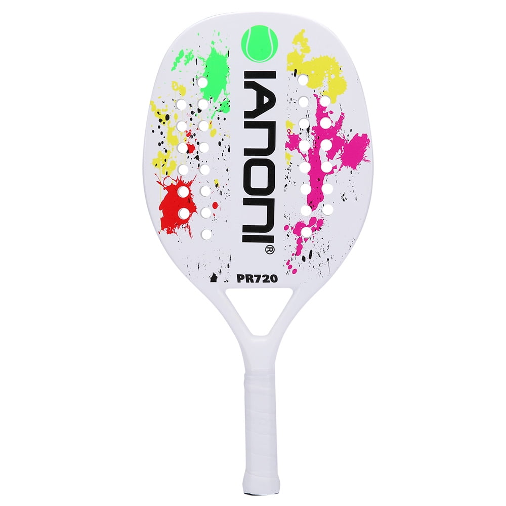 Ianoni Carbon Fiber Beach Tennis Racket with Grit Face and EVA Memory ...