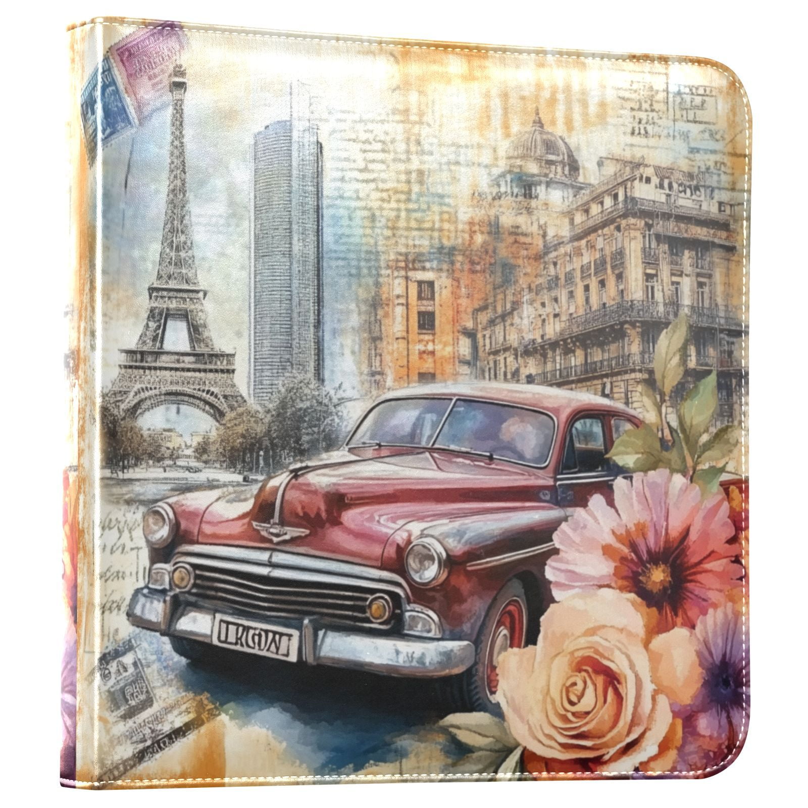 iauyy PU Leather Scrapbook Album | Expandable Binder with 20 Self ...