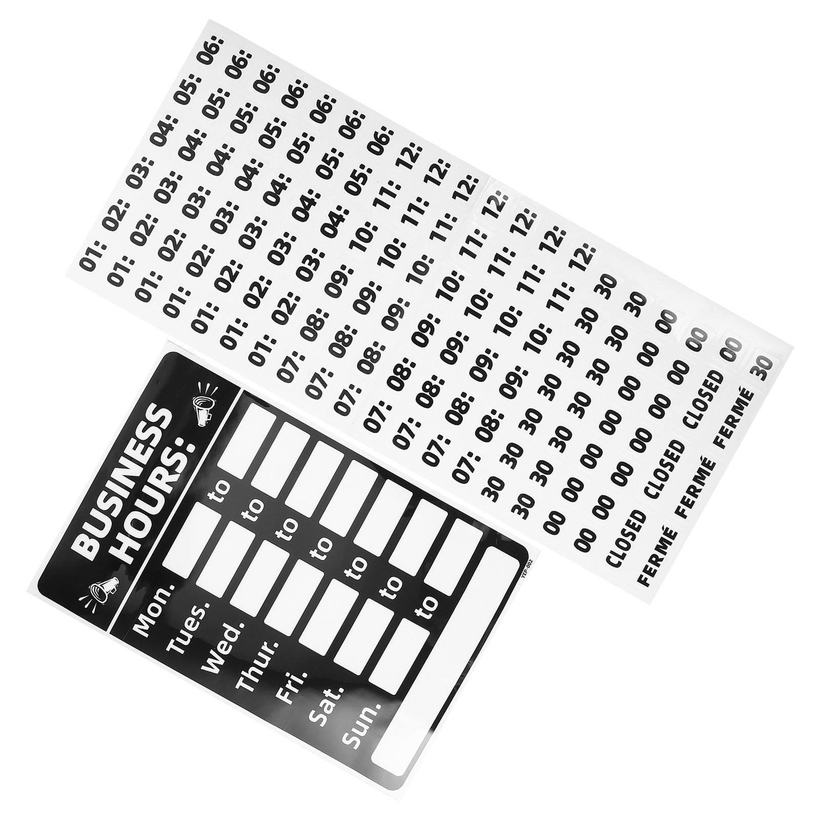 ibasenice 1Set Business Hours Sticker for Decoration on Smooth Surfaces ...