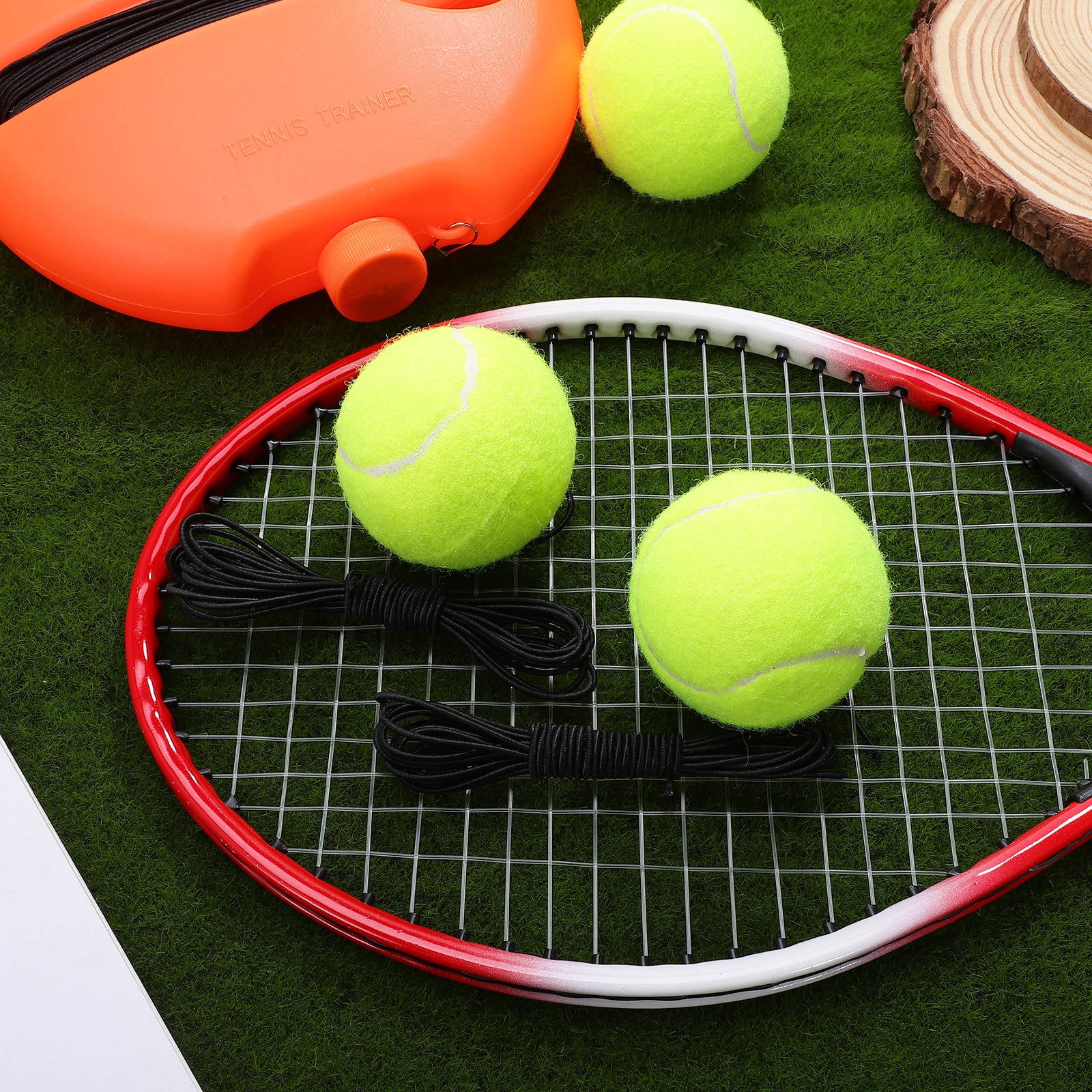 ibasenice Durable Tennis Rebound Trainer for Solo Practice Orange ...