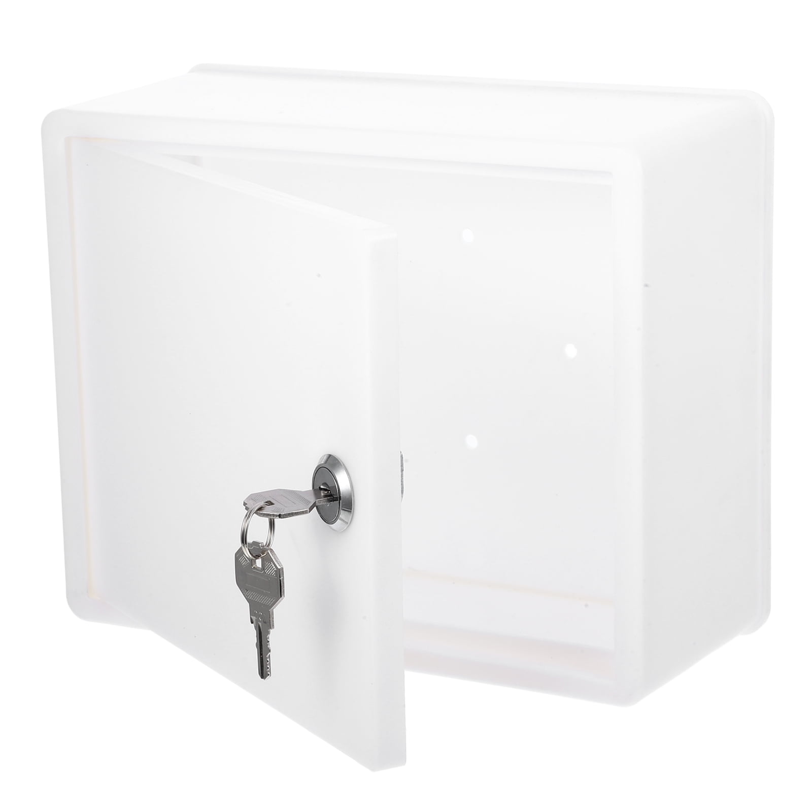 ibasenice Wall Mounted Lock Box Set, White Plastic Security Mailbox ...